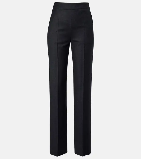 Agnona Wool Flannel Straight Leg Trousers