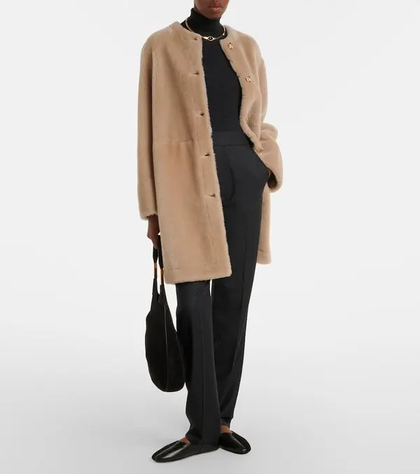 Agnona Wool Flannel Straight Leg Trousers