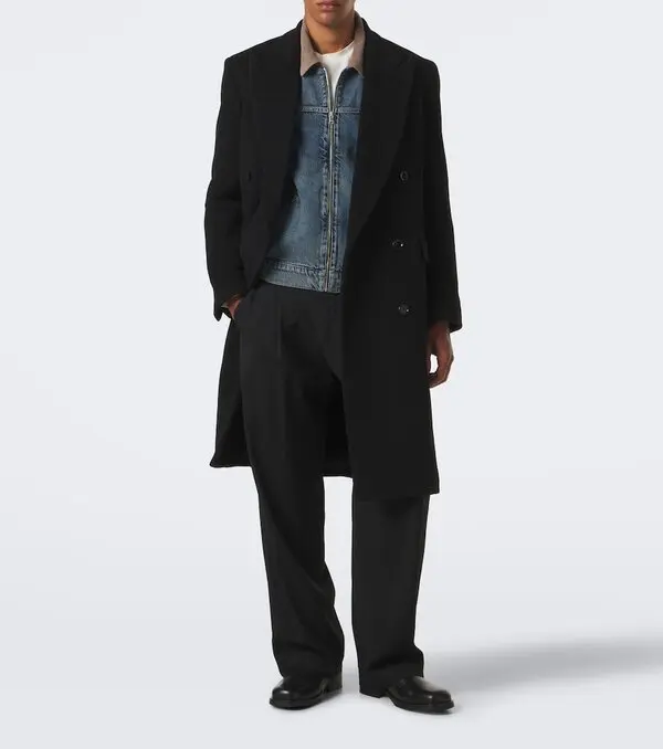 FRAME Corduroy-trimmed Denim Jacket
