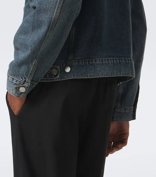 FRAME Corduroy-trimmed Denim Jacket