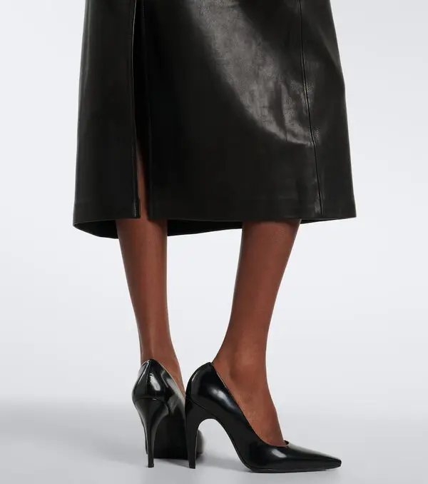 Nour Hammour Alana Leather Pencil Skirt