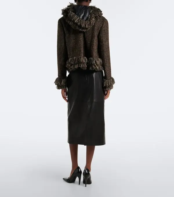 Nour Hammour Alana Leather Pencil Skirt