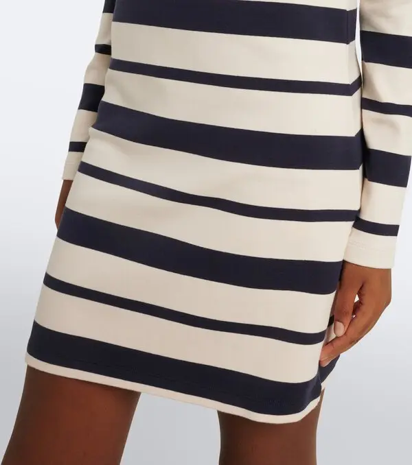 Acne Studios Striped Cotton-blend Jersey Polo Dress