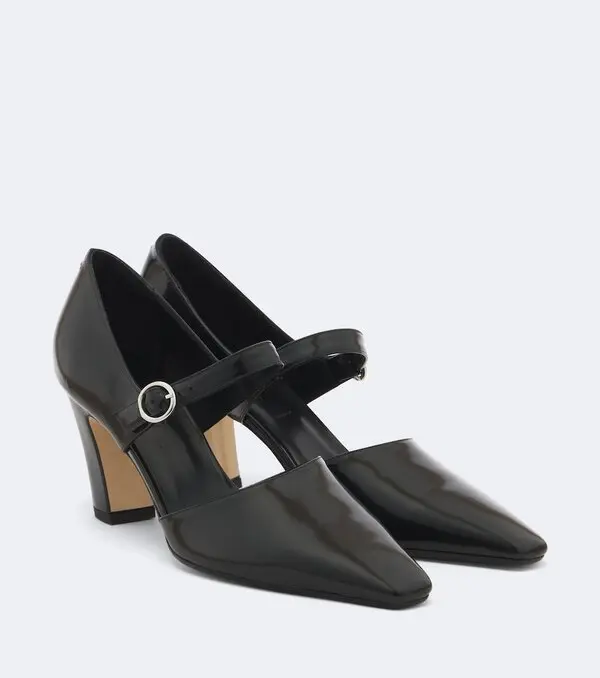 AeydĒ Isidora Leather Mary Jane Pumps - Black