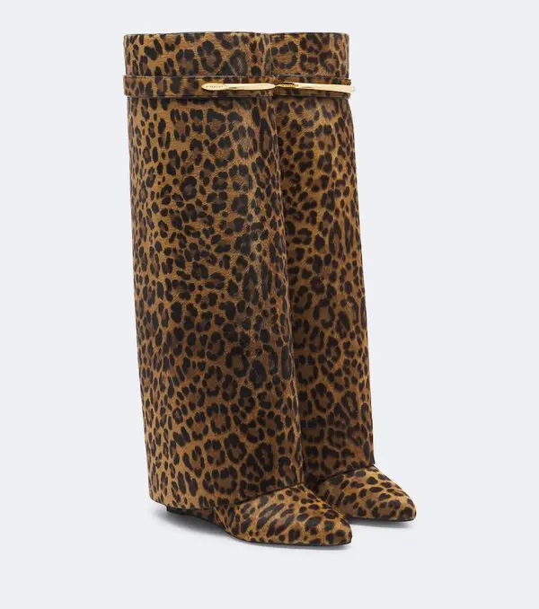Givenchy Shark Pinch Calf Hair Knee-high Boots - Brown