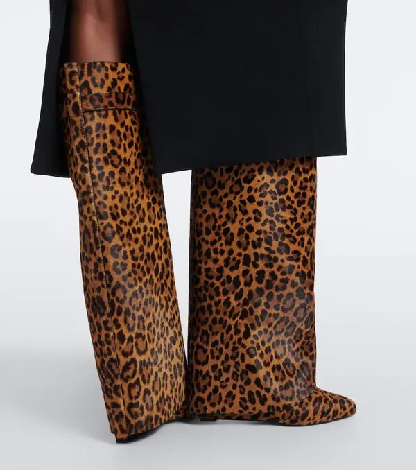 Givenchy Shark Pinch Calf Hair Knee-high Boots
