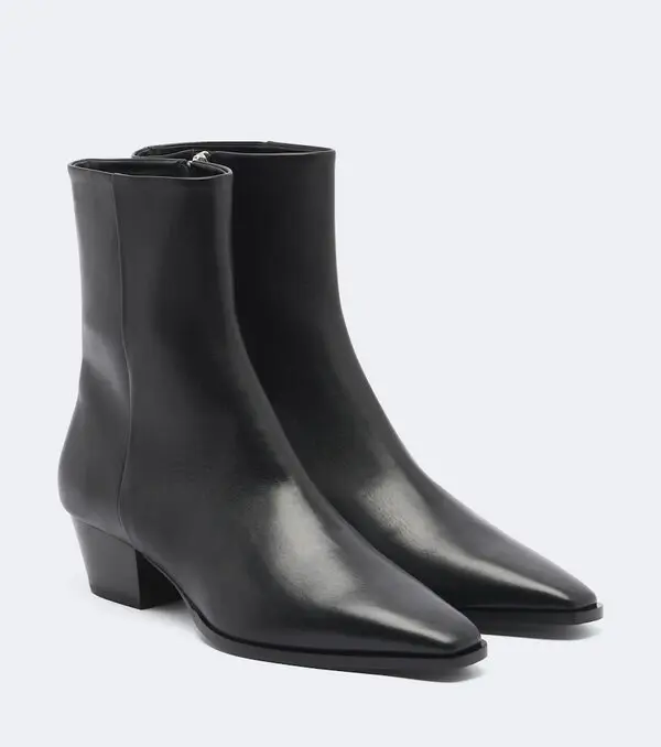 AeydĒ Baba Leather Ankle Boots - Black