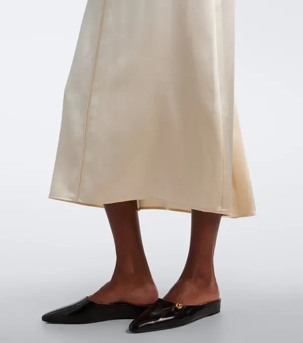 JOSEPH Aura Silk Satin Midi Dress