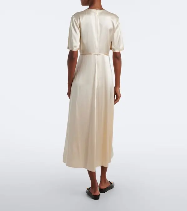 JOSEPH Aura Silk Satin Midi Dress