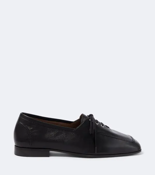 Bottega Veneta Gino Leather Lace-up Shoes