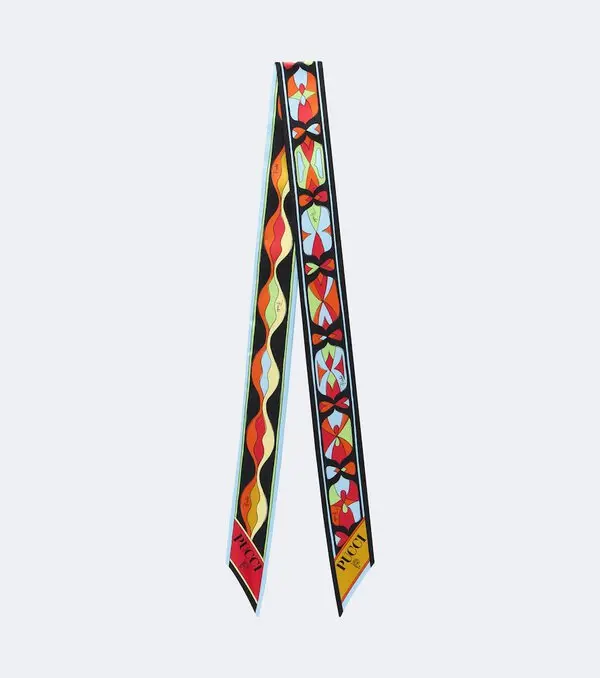 Emilio Pucci Onda And Nawaho Silk Twill Scarf - Multicoloured