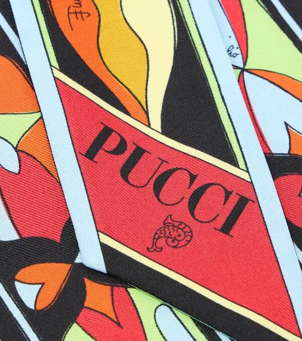 Emilio Pucci Onda And Nawaho Silk Twill Scarf