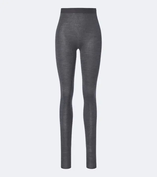 Bottega Veneta Wool Leggings - Grey