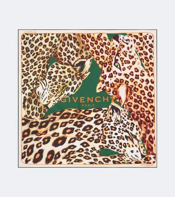 Givenchy Leopard-print Silk Twill Scarf - Multicoloured