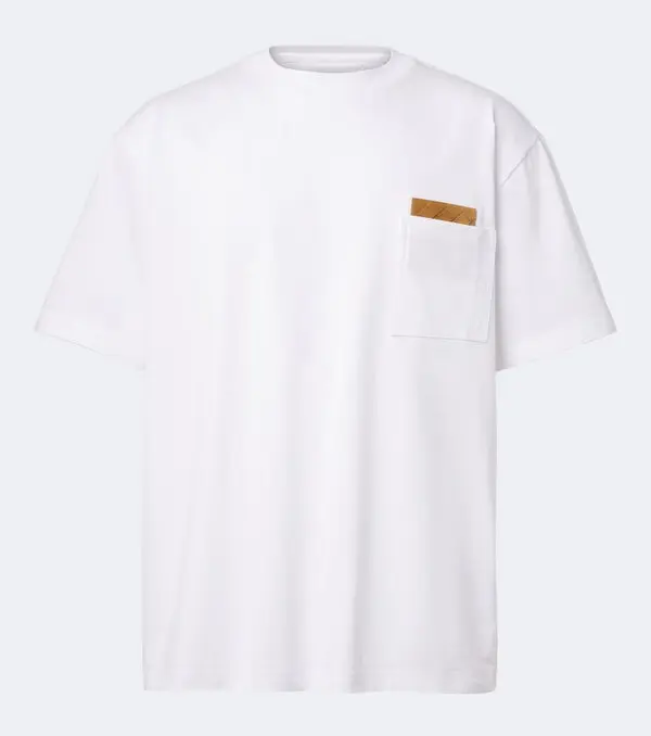 Bottega Veneta Intrecciato Cotton Jersey T-shirt - White
