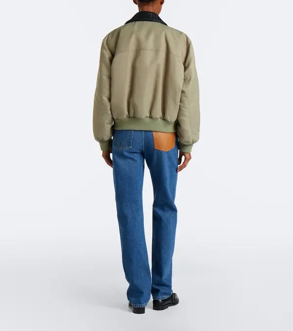 Bottega Veneta Intrecciato Leather-trimmed Slim Jeans