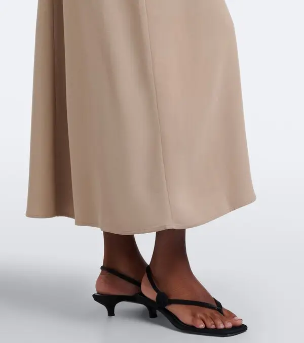 TOTEME Draped Tie-neck Cady Midi Dress