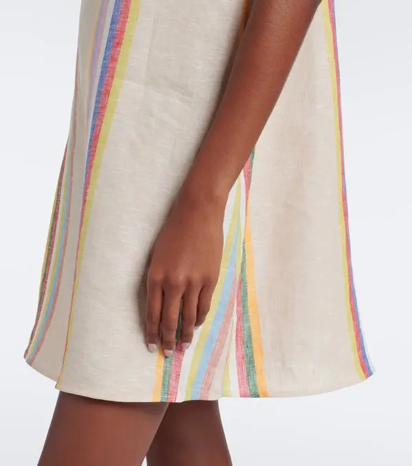 Staud Laura Striped Linen Minidress