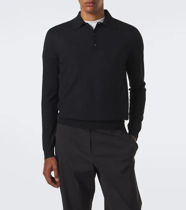 Prada Cashmere And Silk Polo Sweater