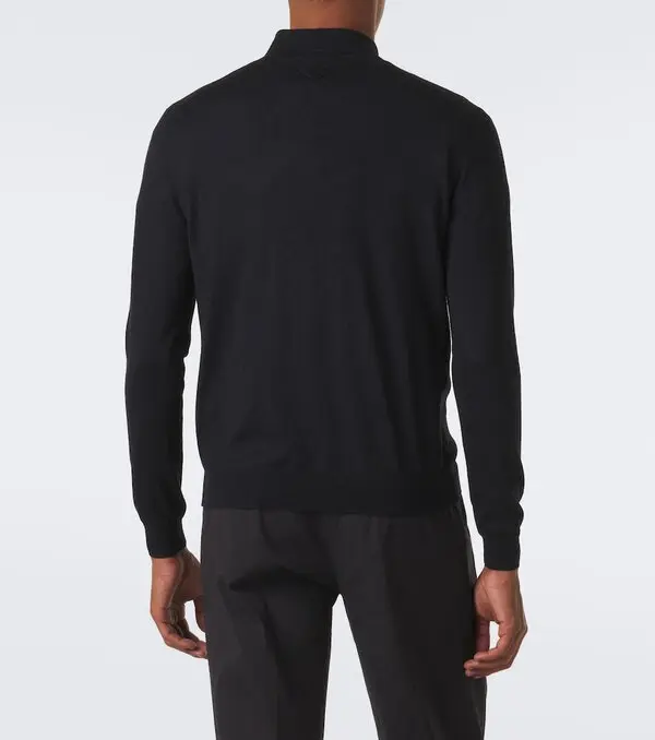 Prada Cashmere And Silk Polo Sweater