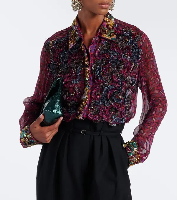 Dries Van Noten Embellished Embroidered Shirt