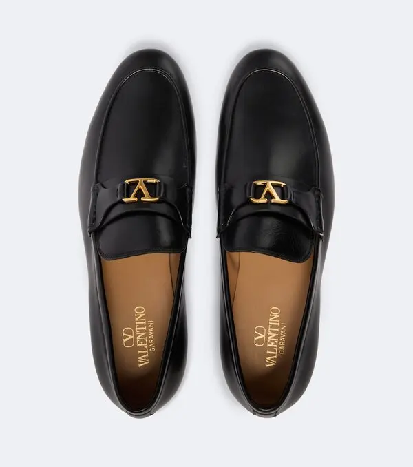 Valentino Garavani Vlogo Leather Penny Loafers