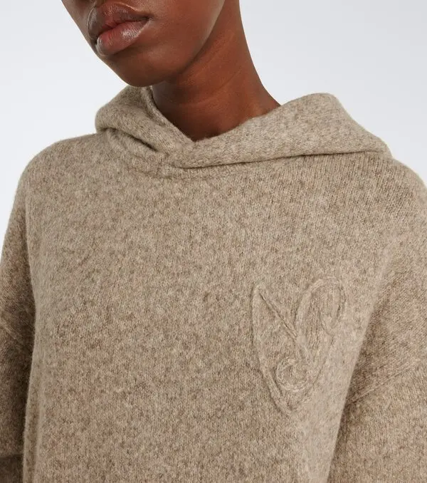 Acne Studios Layered Alpaca, Yak And Wool-blend Hoodie