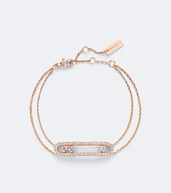 Messika Move Classique 18kt Rose Bracelet With Diamonds - Gold