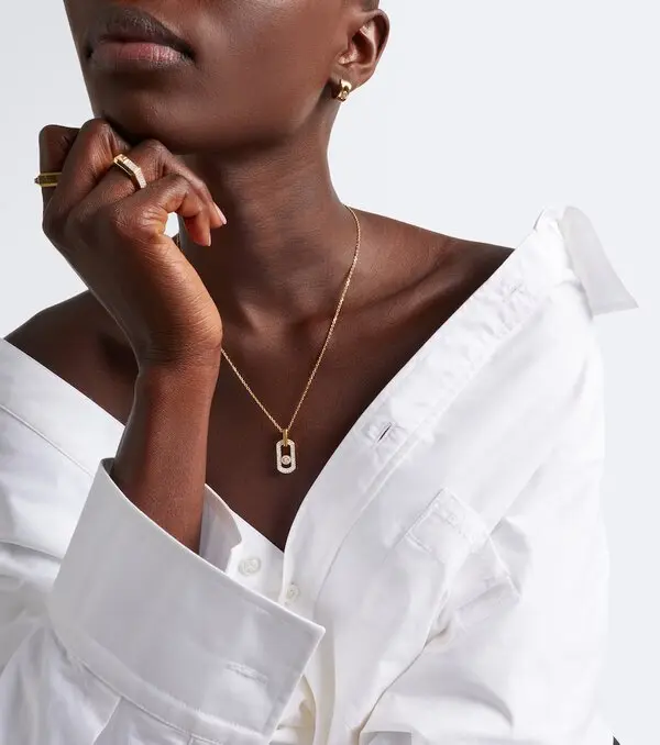 Messika So Move 18kt Necklace With Diamonds