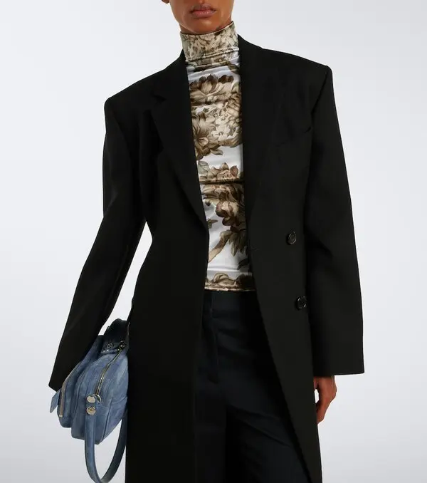 Acne Studios Floral Print Turtleneck Top