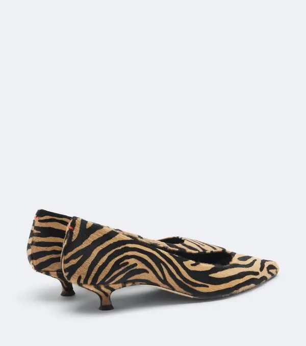 AeydĒ Cari Tiger-print Calf Hair Pumps