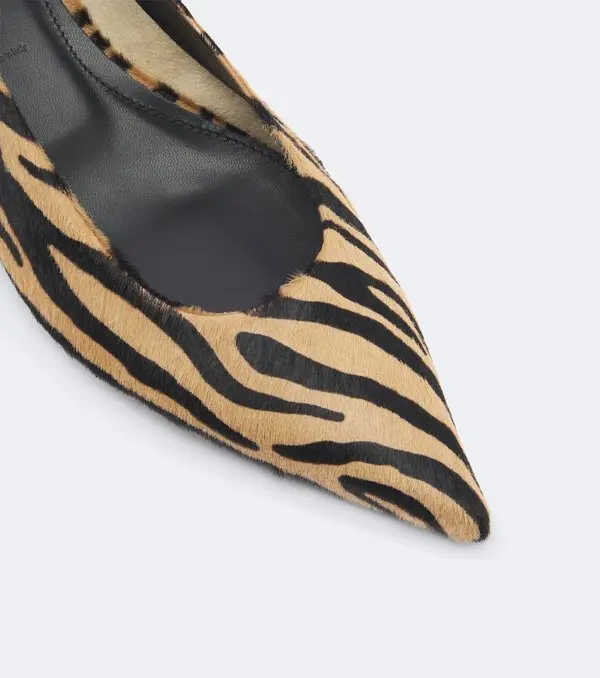 AeydĒ Cari Tiger-print Calf Hair Pumps