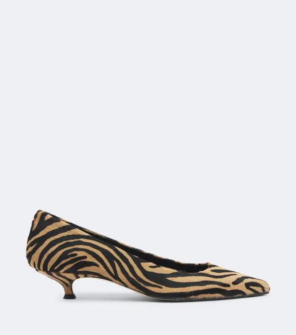 AeydĒ Cari Tiger-print Calf Hair Pumps
