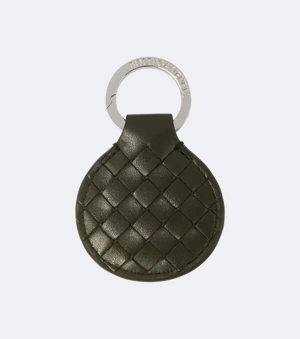 Bottega Veneta Intrecciato Small Leather Keychain - Green