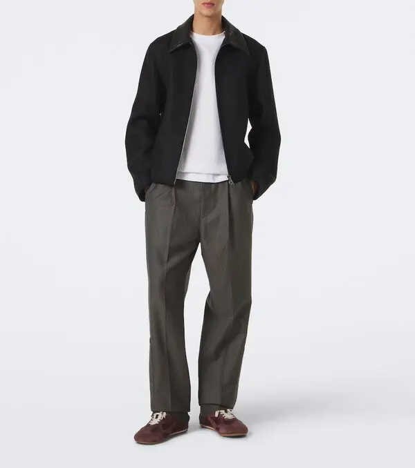 Bottega Veneta Leather-trimmed Wool Felt Jacket