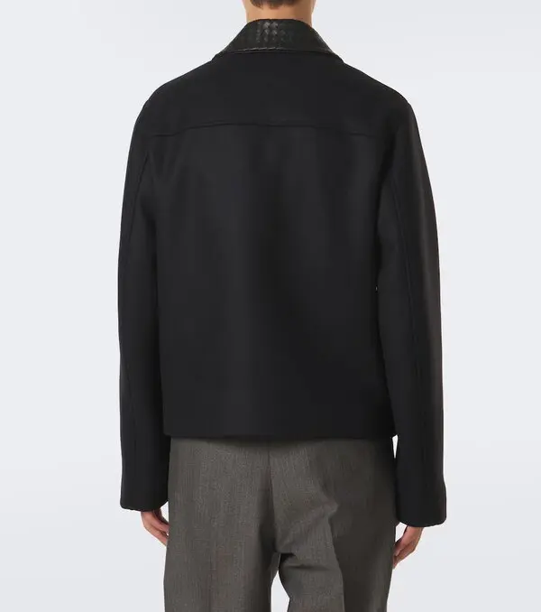 Bottega Veneta Leather-trimmed Wool Felt Jacket