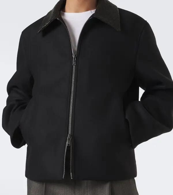 Bottega Veneta Leather-trimmed Wool Felt Jacket