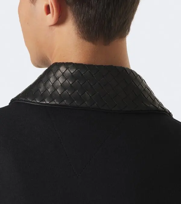 Bottega Veneta Leather-trimmed Wool Felt Jacket