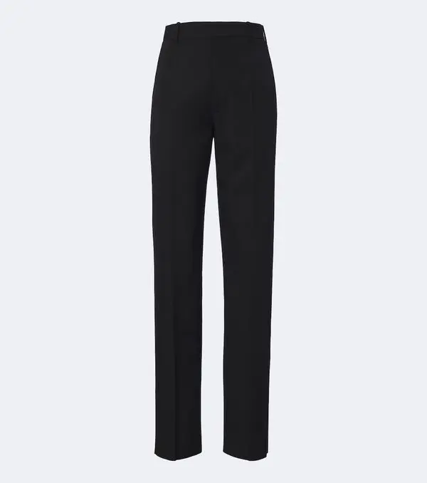 Bottega Veneta Wool Straight Leg Pants - Black