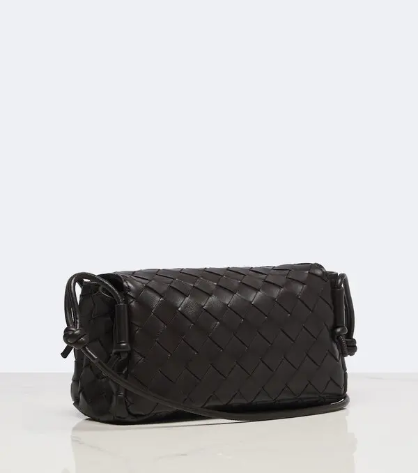 Bottega Veneta Notturno Mini Leather Crossbody Bag - Brown