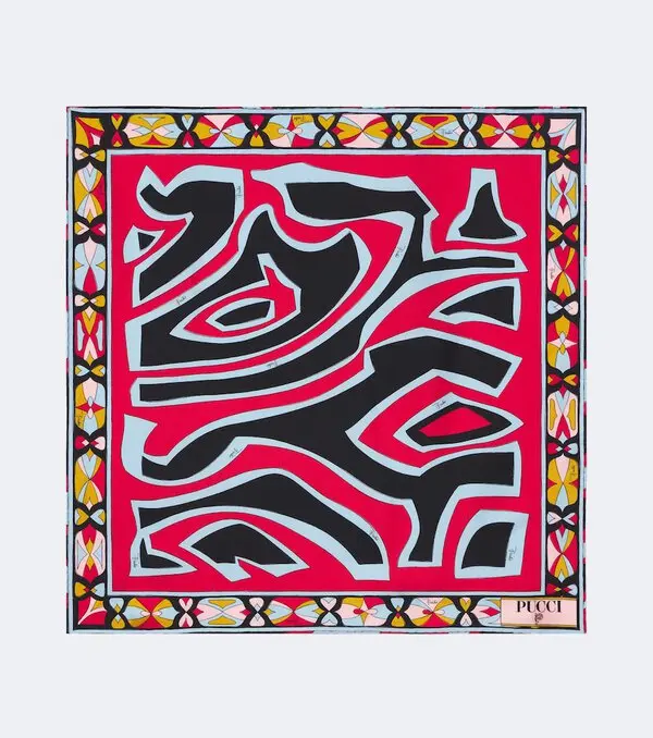 Emilio Pucci Labirinto Silk Twill Scarf