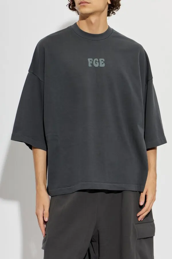 Fear Of God Cotton T-shirt With Print - Grey