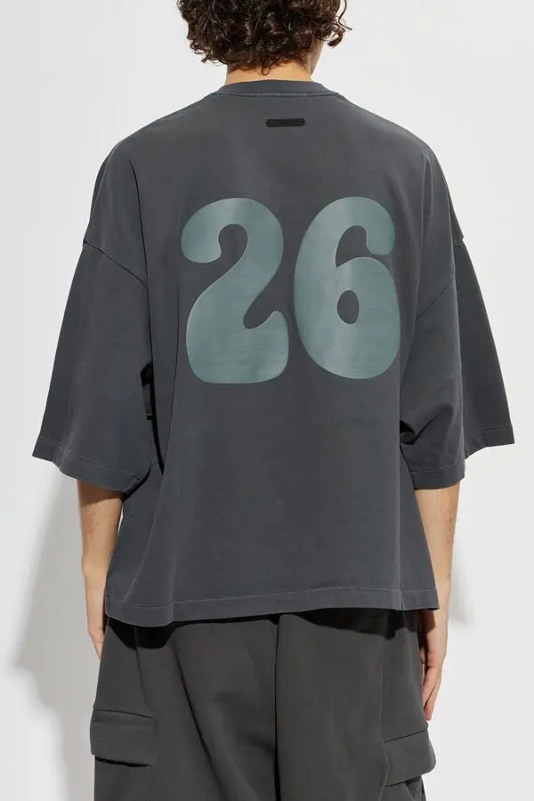 Fear Of God Cotton T-shirt With Print - Grey