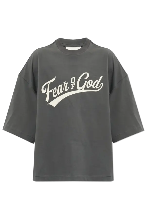 Fear Of God Cotton T-shirt With Print - Grey