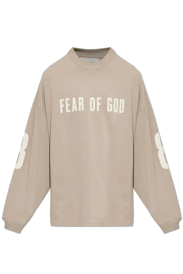 Fear Of God Cotton T-shirt With Print - Beige