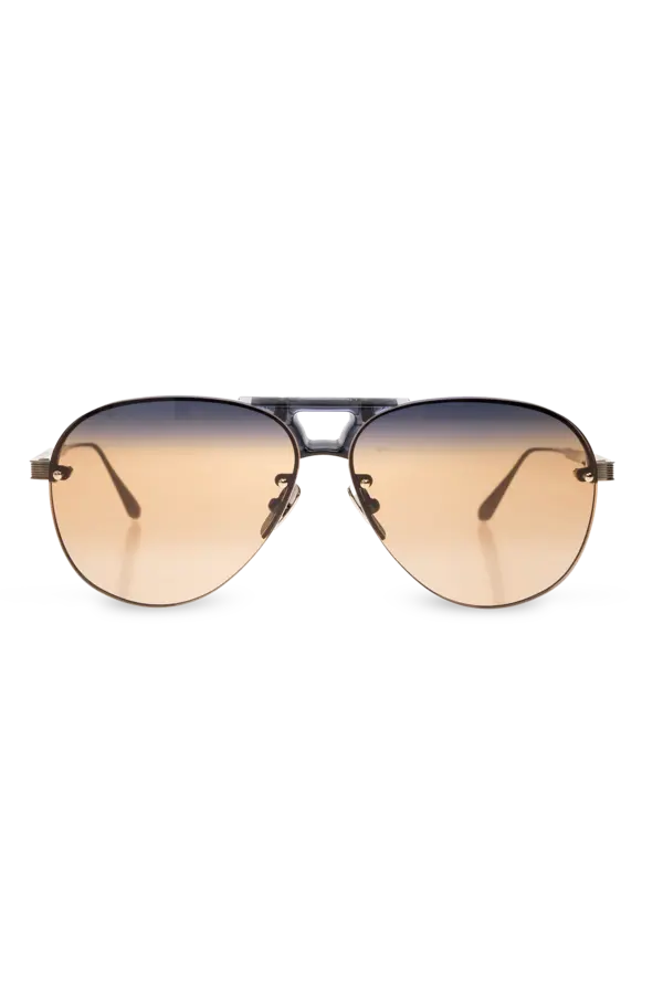 Linda Farrow Taya’ Sunglasses - Gold