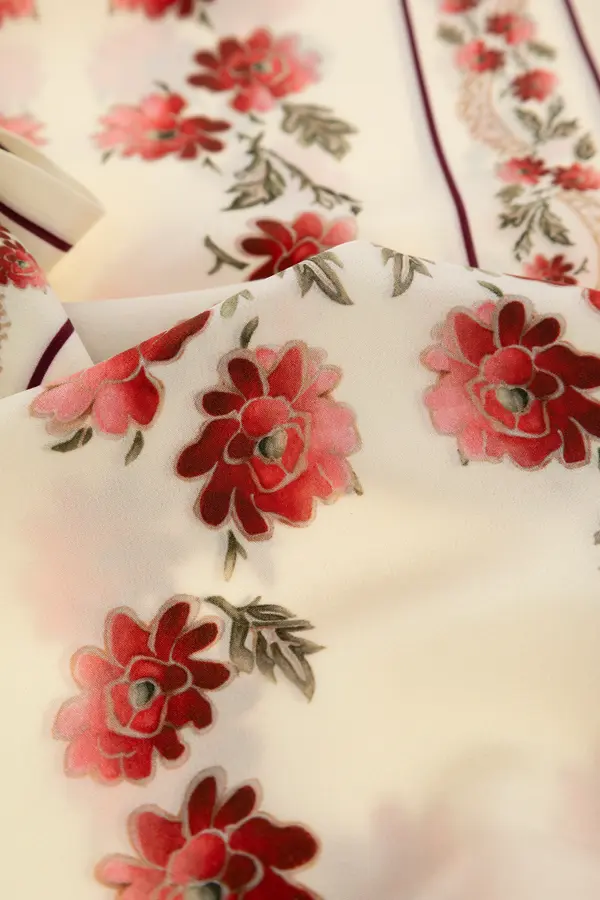 Chloé Silk Scarf With Floral Motif