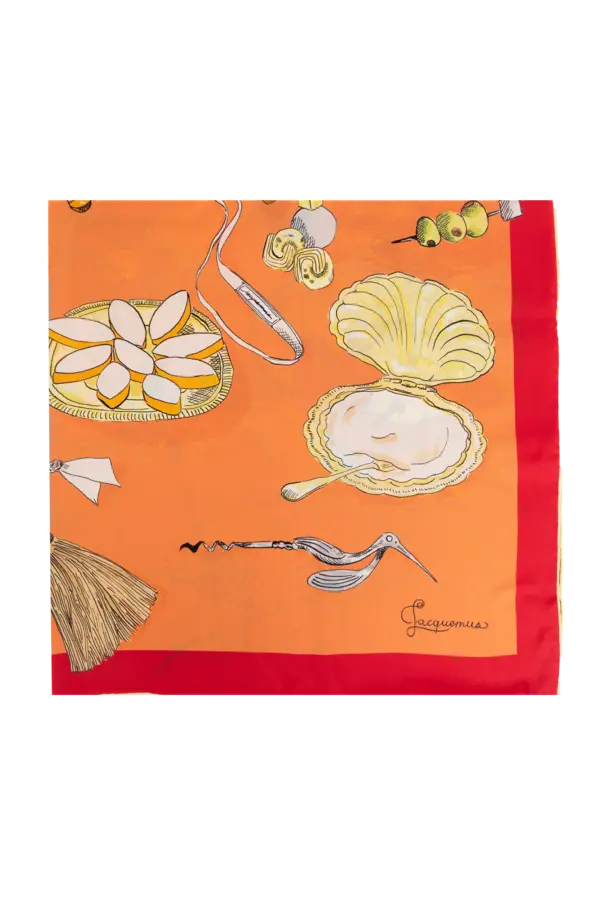 Jacquemus Silk Scarf - Orange
