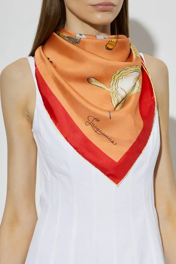 Jacquemus Silk Scarf - Orange