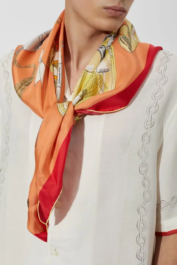 Jacquemus Silk Scarf - Orange